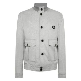 Billionaire Boys Club Homme, Vestes, Gris, Taille: 4XL Cashmere Wool Bomber Jacket