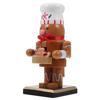 Valiclud en Bois Casse- Noisette Figurines De Gingerbread Man Poup&eacute;e Jouets D&eacute;corations pour No&euml;l &Eacute;tag&egrave;res Tables D&eacute;coration