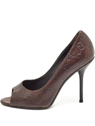 Gucci escarpins Guccissima 100 mm - Marron