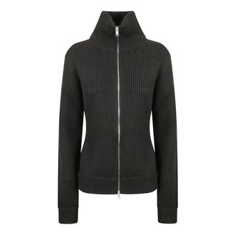 Maison Margiela Wool Zipped Cardigan - - Knitwear - Damen - Schwarzk - L