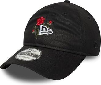 New Era Casquette de Baseball r&eacute;glable Couronne Non structur&eacute;e visi&egrave;re incurv&eacute;e Rose Chapeau Noir