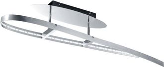 Trio led Decken Leuchte Wohn Ess Zimmer Beleuchtung Alu gebürstet 672712005