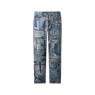 Roberto Cavalli Homme, Jeans, Bleu, Taille: W36 Jeans Collection Capsule Patchwork