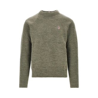 Moncler Logo patch wool sweater Man S