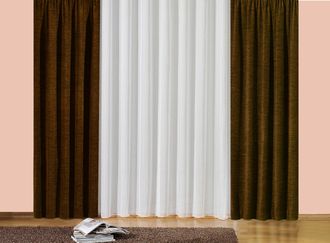 Georg Chr. Wirth Marquisette Store Anja mit Effektgarn u. Faltenband, wei&szlig; Einzel Fertigstore, wei&szlig;, 175X450