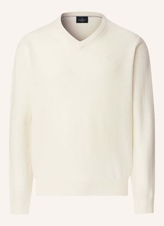 Hackett Pullover Lambswool V Neck weiss
