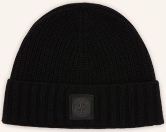 Stone Island Cashmere-M&uuml;tze Ghost schwarz