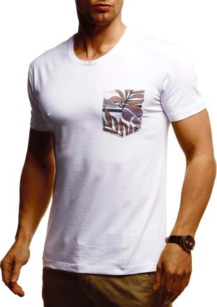 LEIF NELSON Herren Sommer T-Shirt Rundhals Ausschnitt Slim Fit Baumwolle-Anteil Cooles Basic Männer T-Shirt Crew Neck Jungen Kurzarmshirt O-Neck Kurzarm Lang LN49