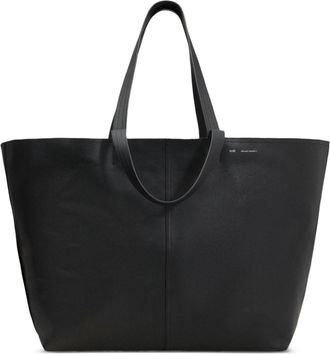 Ami grand sac porté épaule en cuir - Noir