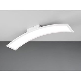 Reality Led Deckenleuchte sigma lang & schmal in Weiß, gebogen, Länge 76cm