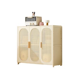 Generic Einbauschrank mit Stauraum, Kaffeetheke mit Schubladen und sichtbaren Acrylt&uuml;ren, Teeschrank aus Holz, geeignet for Flure und Eingangsbereiche(Color1,