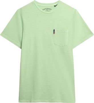 Superdry Herren Klassisches Essential Pocket T-Shirt Verwaschenes Eschengrün XL