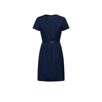 Silvian Heach Femme, Robes, Bleu, Taille: 40 FR Robe avec ceinture et coupe essentielle