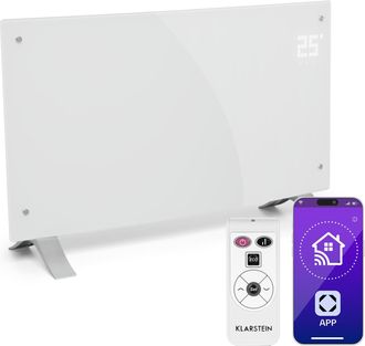 Klarstein Elektroheizung, Konvektor-Heizung Freistehend oder Wandmontage, Energiesparend, App-Control, Leise, Standger&auml;t Heizk&ouml;rper Elektrisch mit Thermostat, 2