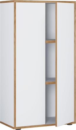 VCM Holz Büroschrank Ordner Aktenschrank Büromöbel Schrank Salia 3-Fach Breite 60 cm Drehtüren