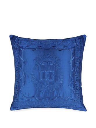Dolce & Gabbana coussin Mikado en soie (60 cm x 60 cm) - Bleu
