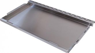 Santos Edelstahl Plancha XXL - Passend f&uuml;r Broil King Baron 490 & 590 Gasgrills - Perfekt f&uuml;r Fleisch, Gem&uuml;se & mehr - Rostfrei & pflegeleicht