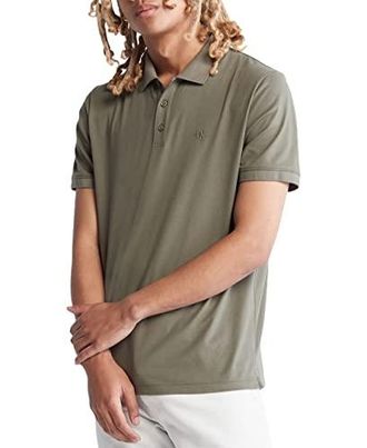 Calvin Klein Polo de Golf Prep Campus pour Homme - Olive - XL