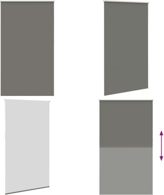 vidaXL Verdunkelungsrollo Grau 140x210cm Stoffbreite 136,6cm Polyester - Vidaxl