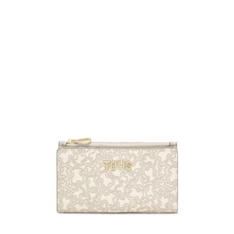 Tous Tous Billetera S. KAOS Mini Lines Beige, Accessoire de Voyage-Portefeuille Femme, peque&ntilde;a