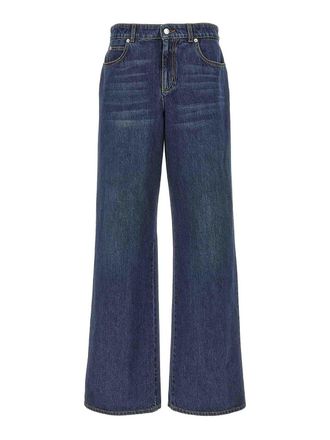 Alexander McQueen Jean Bootcut - Bleu