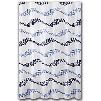 Apollo Housewares APOLLO Duschvorhang, PEVA-Welle, Mehrfarbig, 180 x 180 x 0 cm