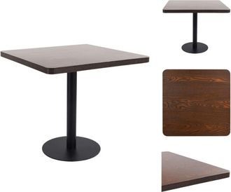 vidaXL Bistrotisch Dunkelbraun 80x80 cm mdf - Esstisch - Bistrotisch - Wohnzimmer Dekoration - Holztisch - Metalltisch