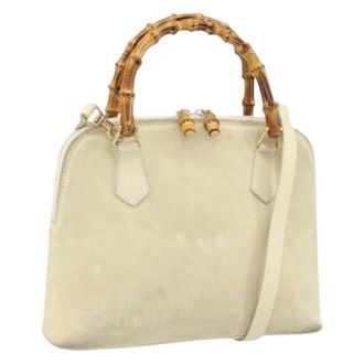 Gucci Sac &agrave; main en daim Pre-owned - Femme - Pre-owned - Beige - Taille: ONE Size