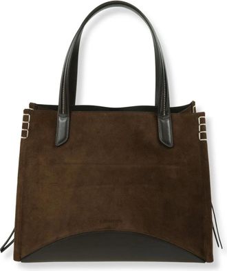 J.W.Anderson Femme, Sacs, Brun, Taille: ONE Size Loafer Cabas Grand Sac Fourre-Tout en Daim