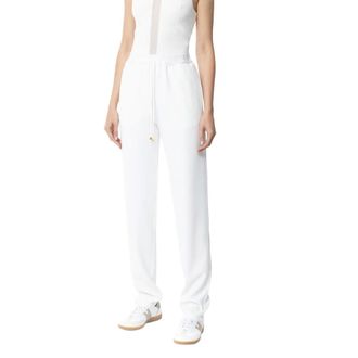 Elisabetta Franchi Cr&ecirc;pe Tuxedo Hose - - Trousers - Damen - Wei&szlig; - S