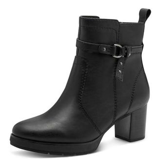 Jana bottines femme &agrave; talon bloc vegan, Black, 37 EU