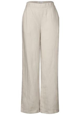 Street One A378739 Pantalon Large en Lin, Moonstone Sable, 36W / 32L Femmes