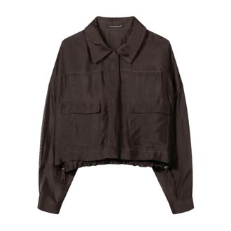 Luisa Cerano Organza-Overshirt - - Blouses & Shirts - Damen - Braun - L