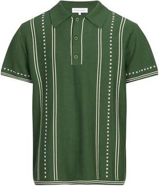 Maison Labiche Polo &agrave; motif en coton