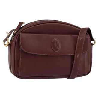 Cartier Sac bandouli&egrave;re vintage en cuir Pre-owned - Femme - Pre-owned - Rouge - Taille: ONE Size