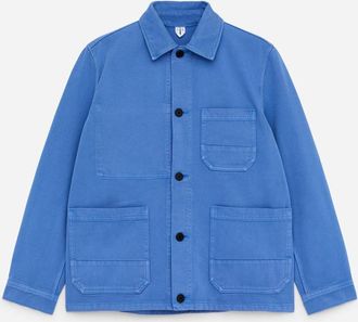 Arket Overdyed-Overshirt Aus Twill -Blau