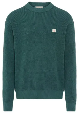 Calvin Klein Jeans Rundhalspullover LS EZ COTTON WAFFLE CRWNK SWTR 9 Rundhalsausschnitt, regular fit