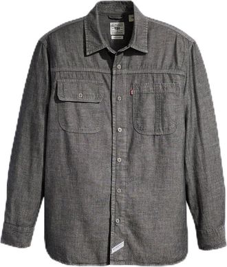 Levi's Mens LS Auburn Worker Blacks, Riley Chambray, XL