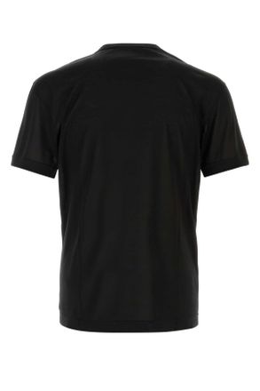 Dolce & Gabbana Mens Black Silk T-Shirt Nero Exterior: Maglieria Sweater