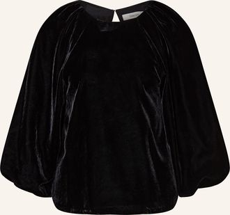 Selected Blusentop Aus Samt Mit 3/4-Arm schwarz