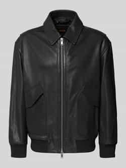 Boss Orange by Hugo Boss Regular Fit Lederjacke aus echtem Ziegenleder Modell JOSUAL