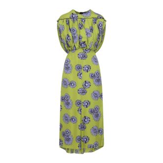 Lanvin Kleid mit drapierter Oberteil mit Print - - Dresses - Damen - Mehrfarbig - XS