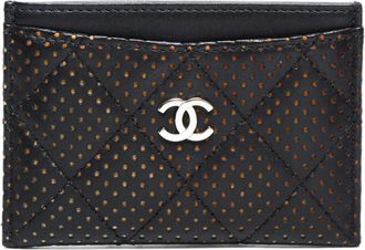 Chanel porte-cartes à logo CC (2006-2008) - Noir