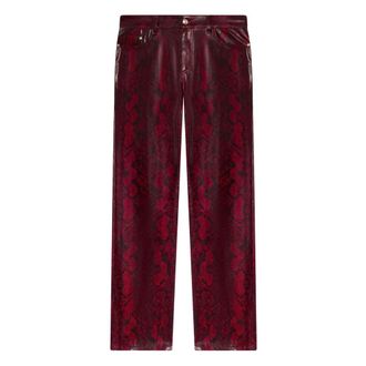 GCDS Python Kunstlederhose - - Trousers - Herren - Rot - 2XS