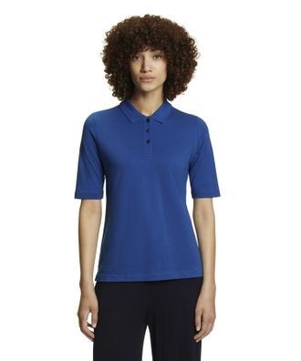 Falke Damen Polohemd Basic Pique Polo W Pl Baumwolle weich hautfreundlich bequem sehr leicht 1 St&uuml;ck, Blau Mig Blue 6317, XXL