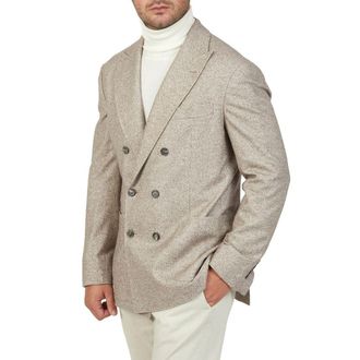 Brunello Cucinelli Mens Beige Cashmere Coat Clothing