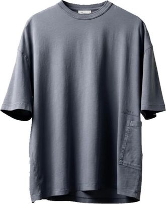 Ten c Homme, Tops, Gris, Taille: S Marmo Light Dyed Cotton Tee