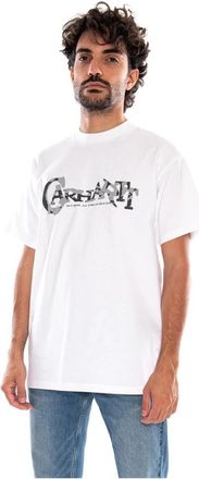 Carhartt Work in Progress S/S Chinsel Script T-Shirt - - Tops - Herren - Wei&szlig; - S