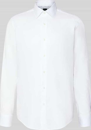 HUGO BOSS Regular Fit Businesshemd aus Baumwoll-Mix Modell JOE