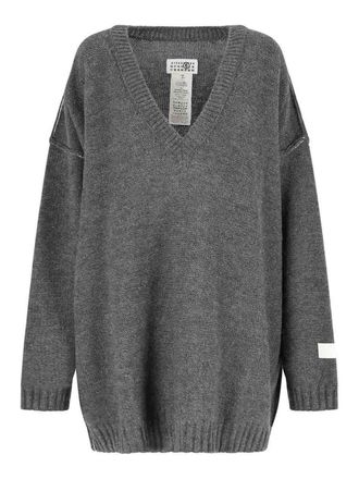 Maison Margiela Pull Col Rond - Gris